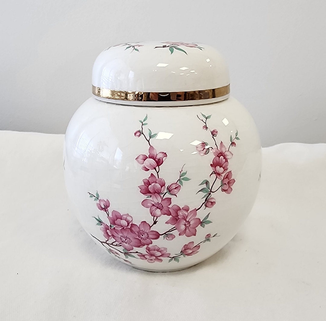 Vintage Arthur Wood Ginger Jar, Spring Blossoms - Etsy