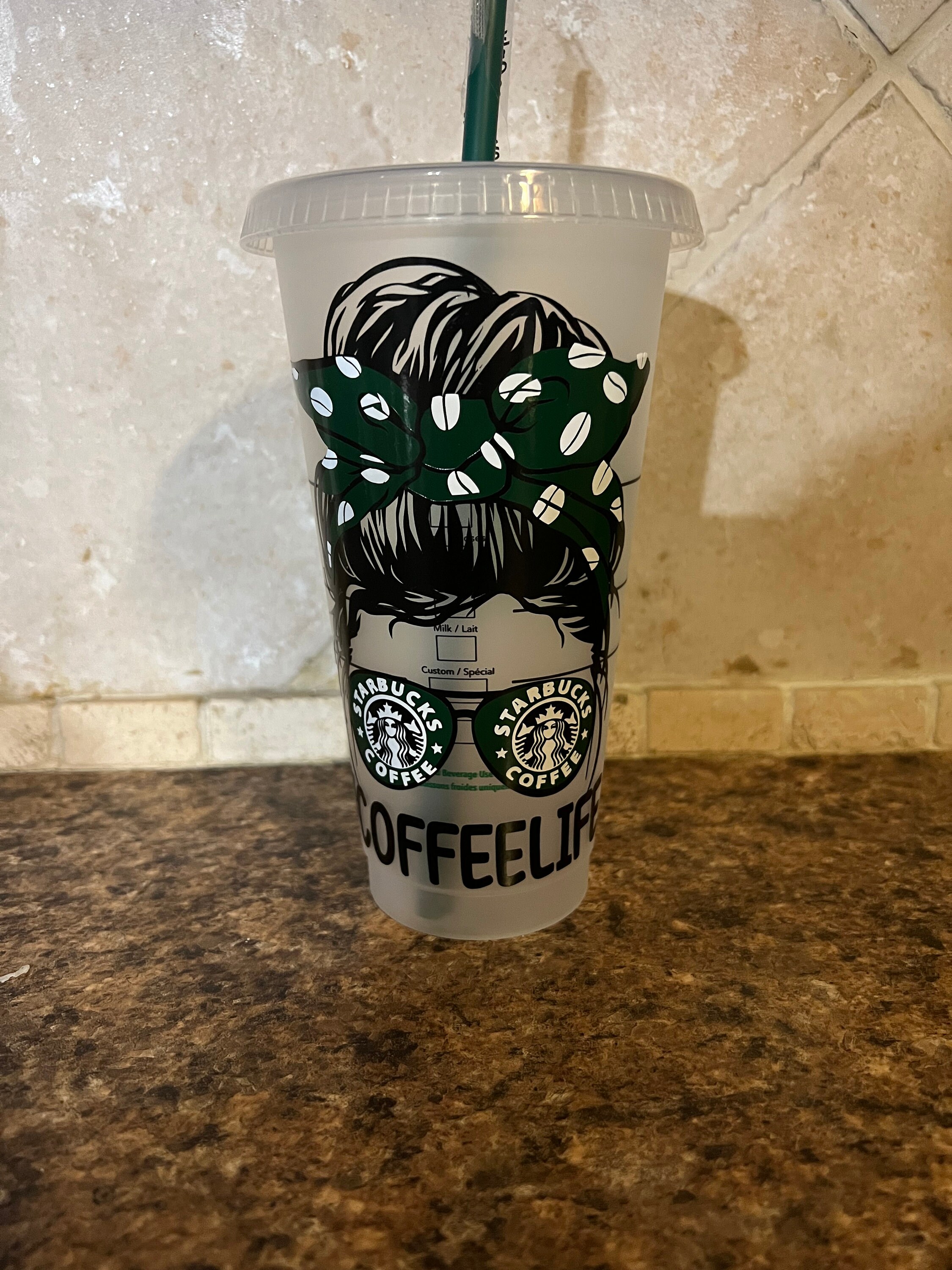 Messy Bun Starbucks Cup Messy Bun Cup Venti Cold Cup - Etsy UK