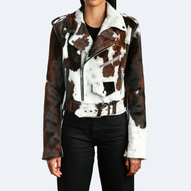 Custom Cowhide Leather Jacket for Ladies | Hair on Hide Cowgirl ...