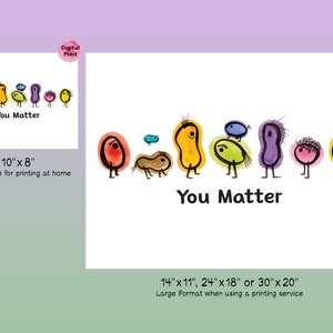 You Matter Poster, Diversity Classroom Decor, Abstract Art Printable ...