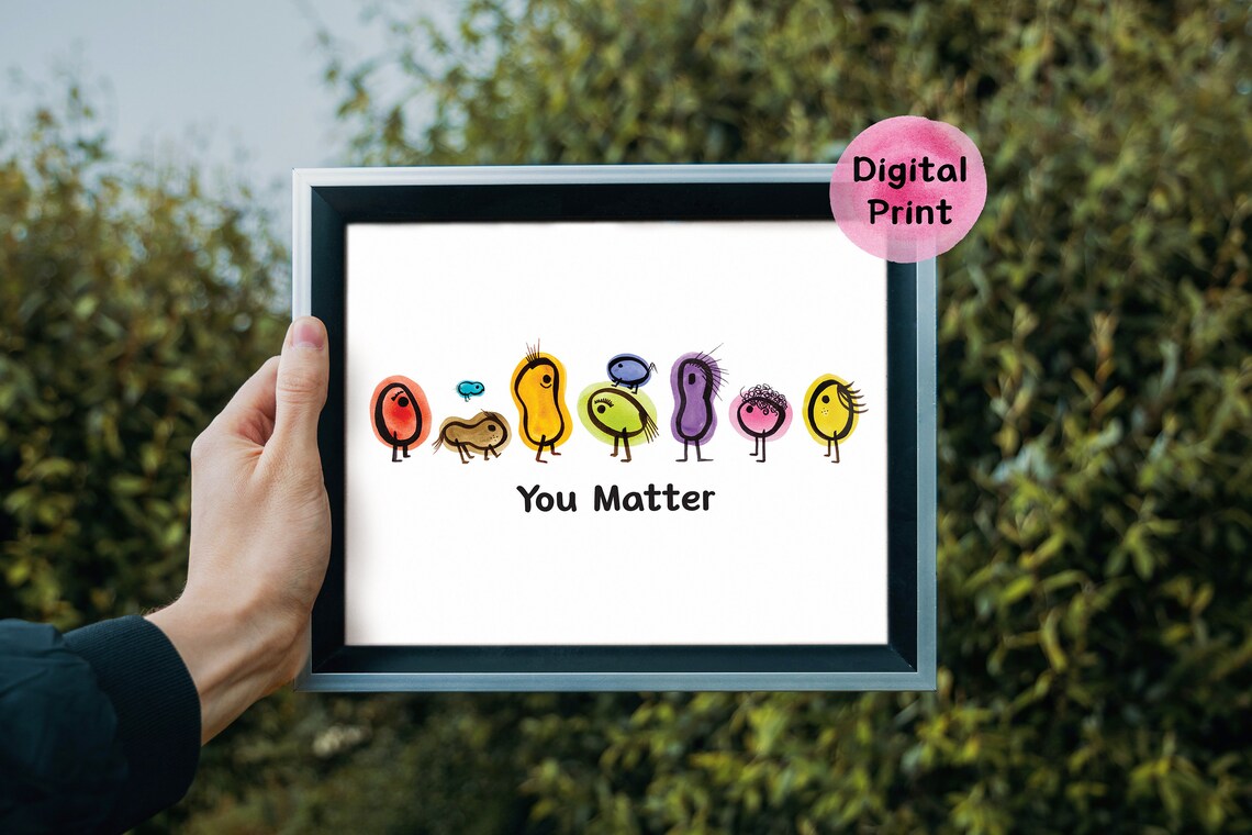 You Matter Poster, Diversity Classroom Decor, Abstract Art Printable ...