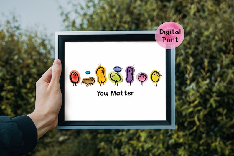 You Matter Poster, Diversity Classroom Decor, Abstract Art Printable ...