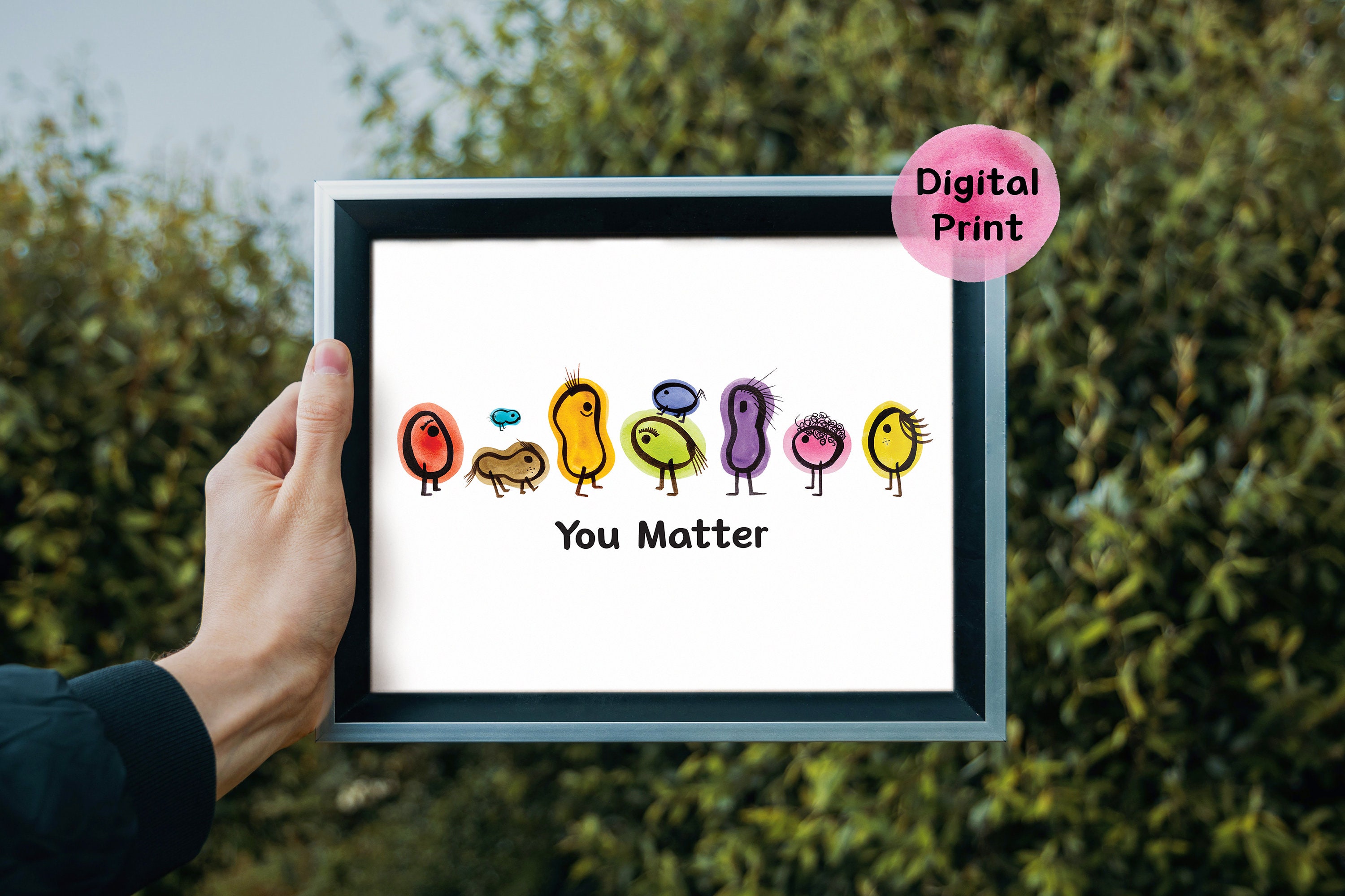 You Matter Poster, Diversity Classroom Decor, Abstract Art Printable ...