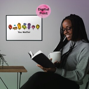 You Matter Poster, Diversity Classroom Decor, Abstract Art Printable ...