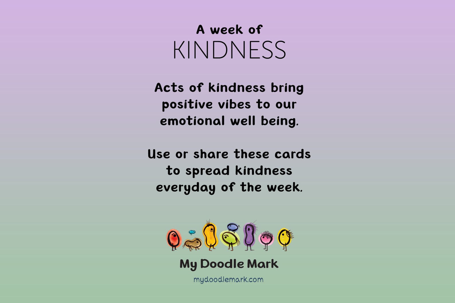 Kindness Cards, Acts of Kindness, Spread Kindness, Pay It Forward, One ...