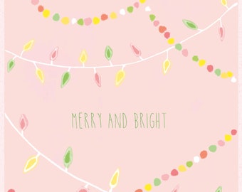 Merry and Bright Christmas Digital Art - Etsy