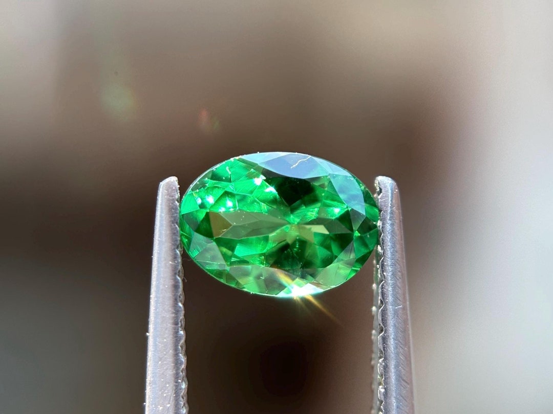 Kenyan Tsavorite Garnet: Vivid Green Oval Gemstone (.85 CT) - Etsy