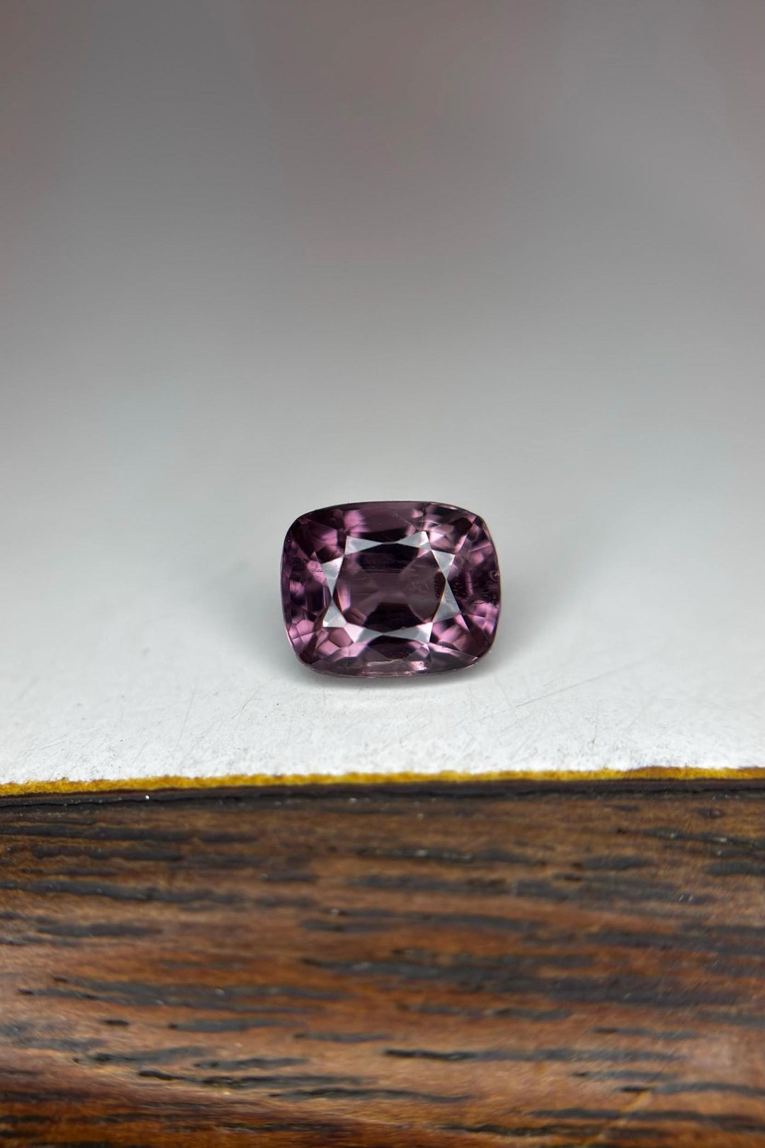 1.50 CT Natural Maroon Pink Spinel: Eye Clean Cushion Cut Gemstone - Etsy