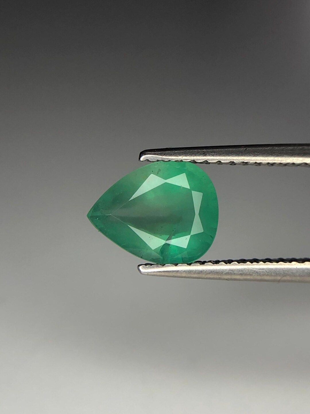 1.40 CT Natural Zambian Emerald – Pear Cut – Translucent Milky Emerald ...