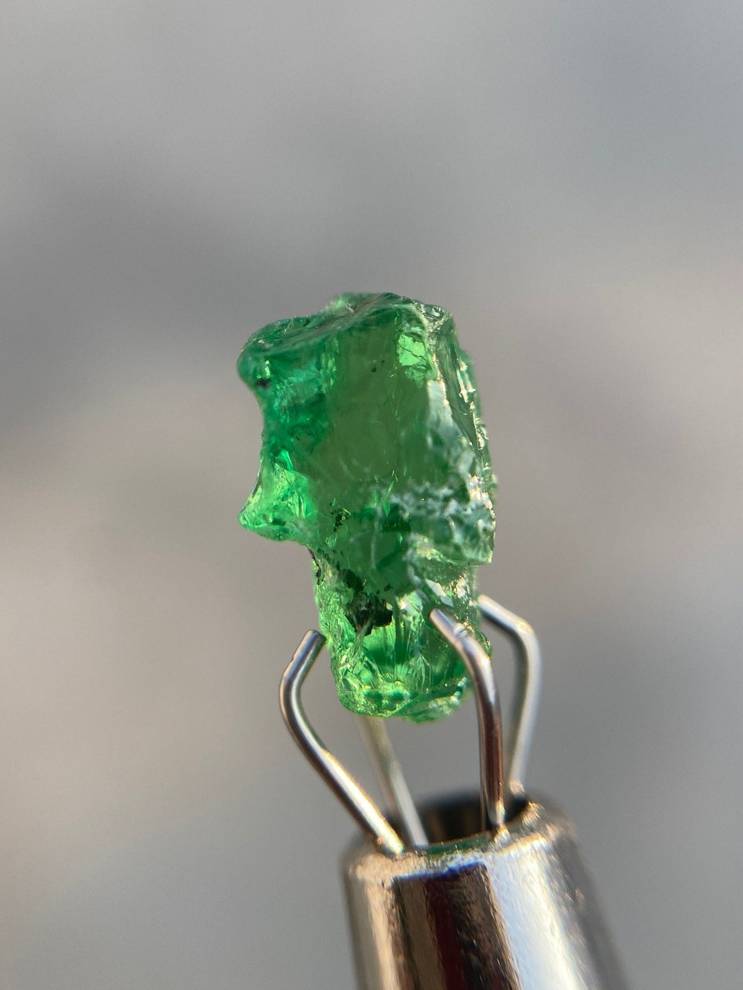 Natural Tsavorite Crystal/ Top Color Tsavorite Mineral/ Vivid Green ...