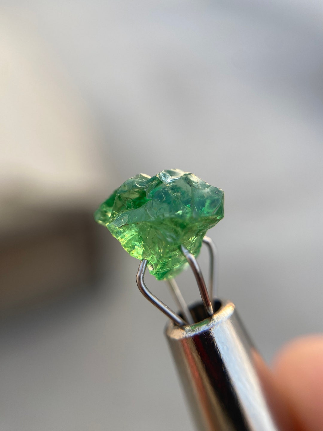 Natural Tsavorite Crystal/ Top Color Tsavorite Mineral/ Vivid Green ...