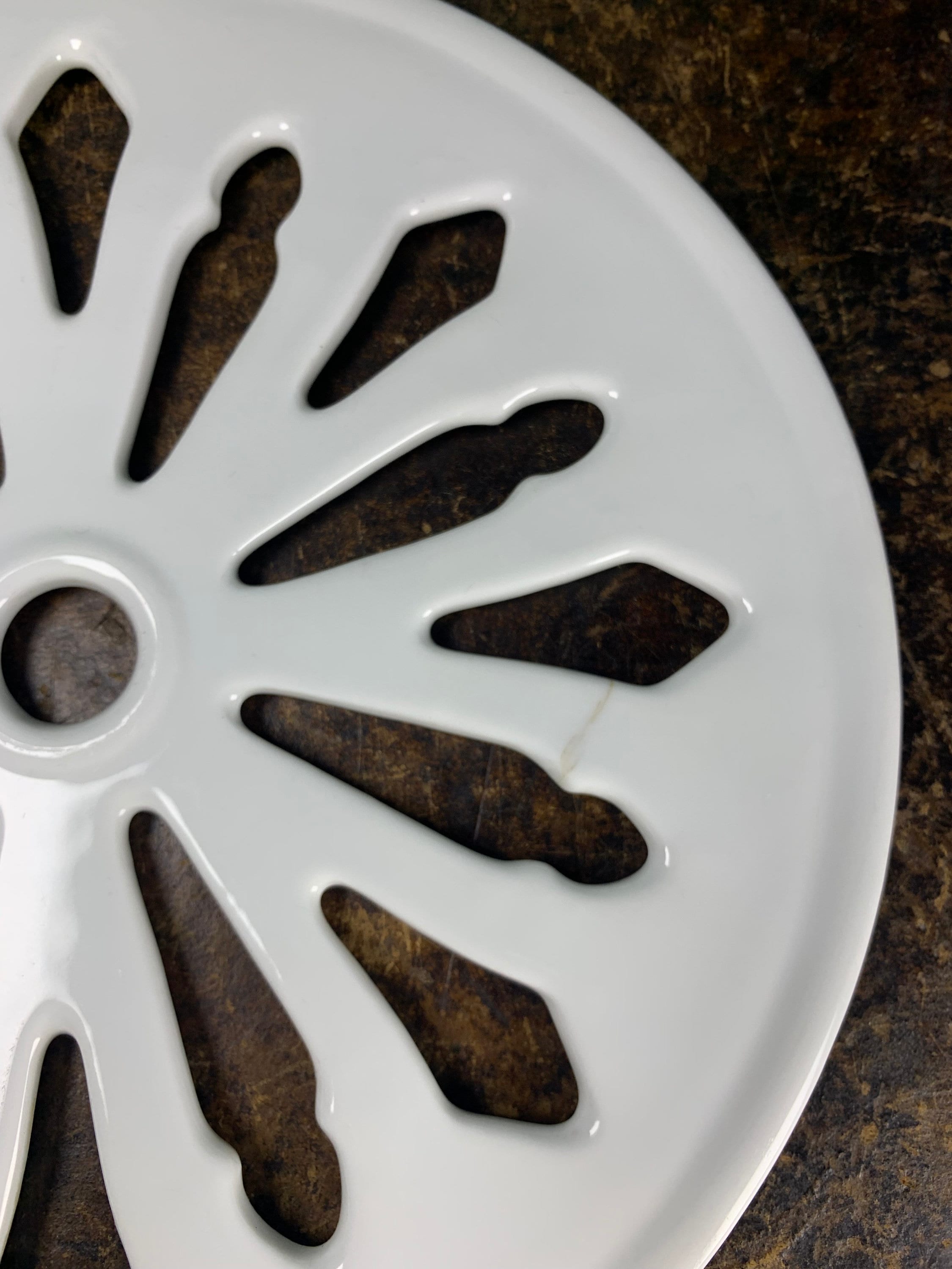 Antique Ceramic Drainer Platter-drainer Plate-colander Plate-porcelain ...