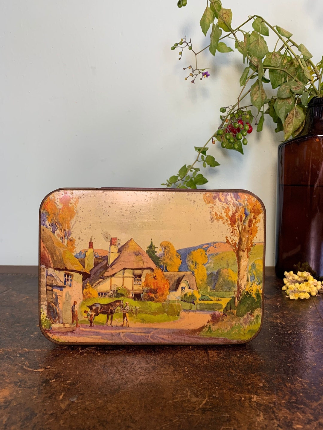 Vintage Blue Bird Toffee Tin E-1 - Etsy