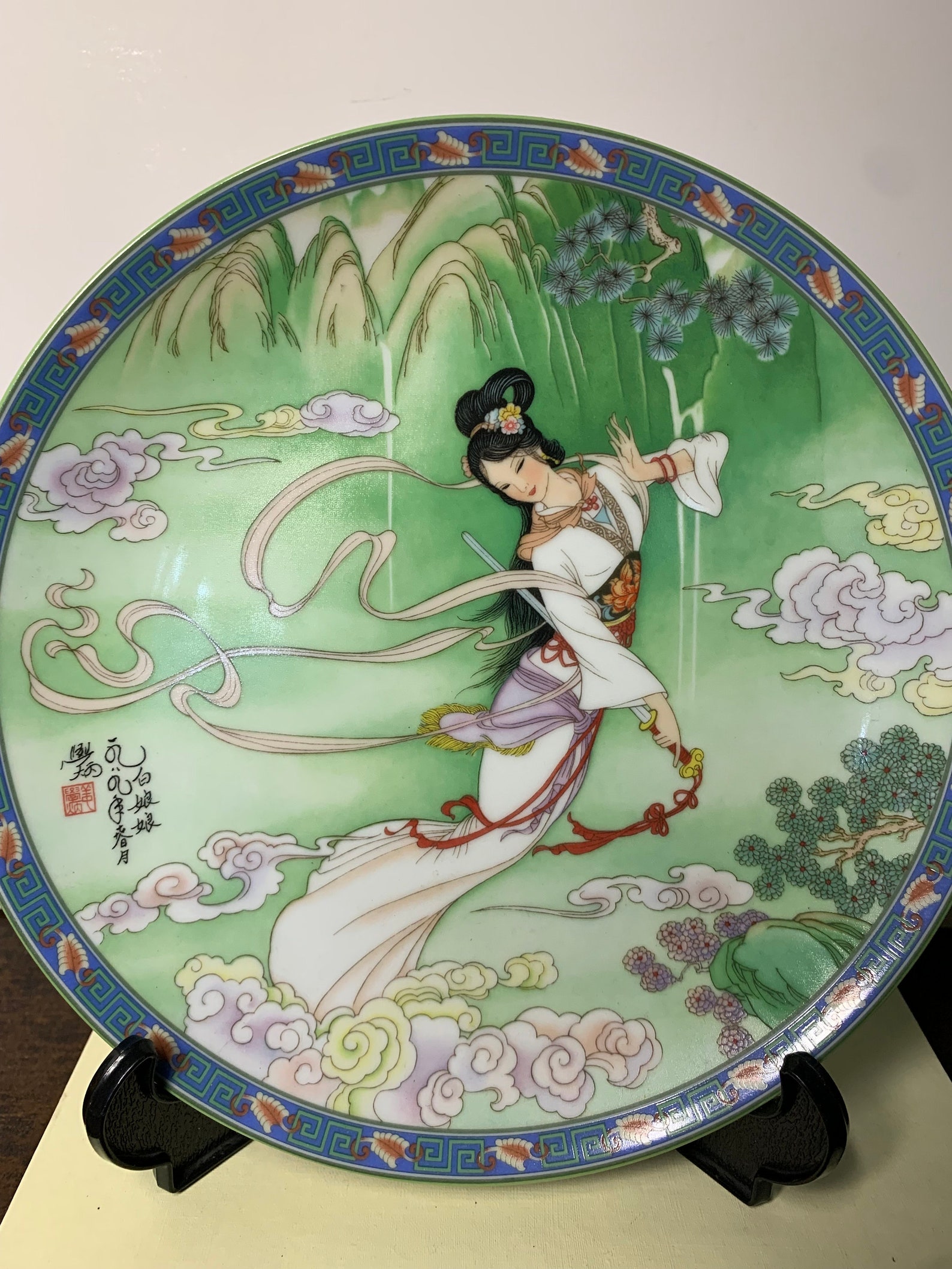 Vintage Chinese Decorative Plates-imperial Jingdezhen Porcelain - Etsy