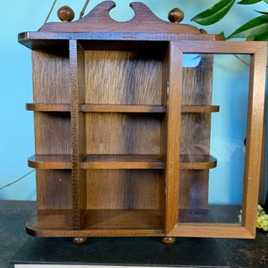 Vintage Miniature Display Cabinet Wooden Hanging - Etsy