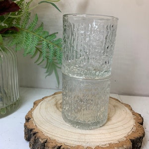 Vintage 60s Tree Bark Textured Glass Made in England by Ravenhead ...