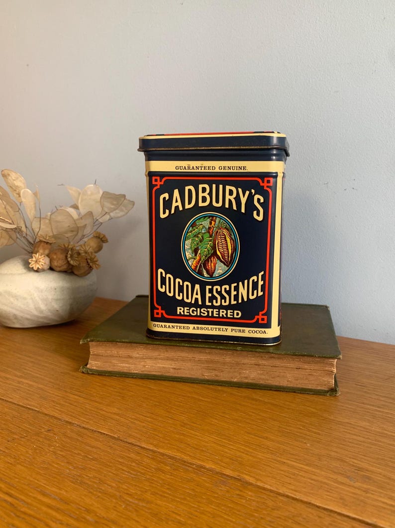 Vintage 1977 Cadbury’s Cocoa Essence Registered Can Metal Advertising ...