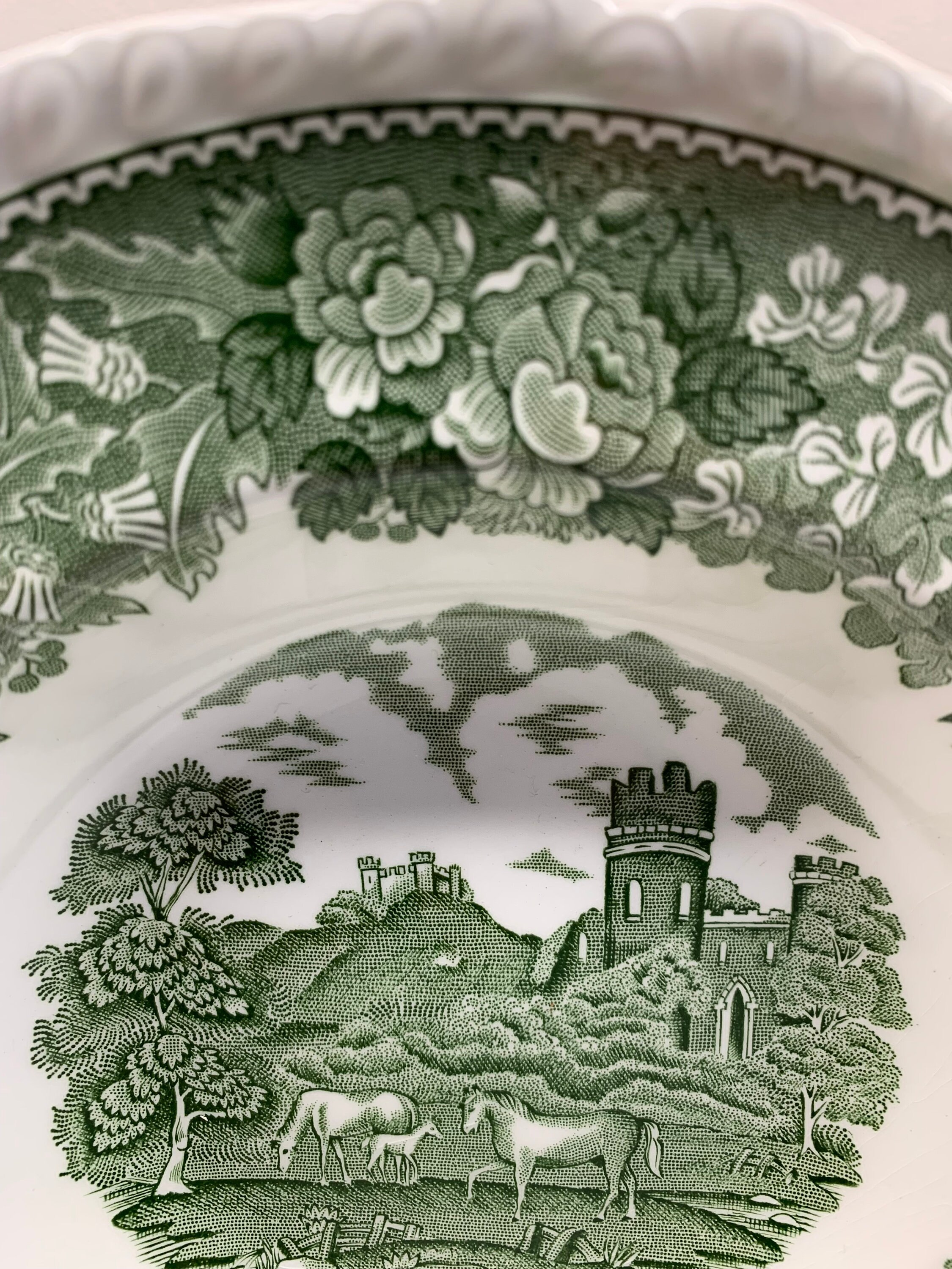 Adams Pottery in Staffordshire England-adams China English Scenic Green ...