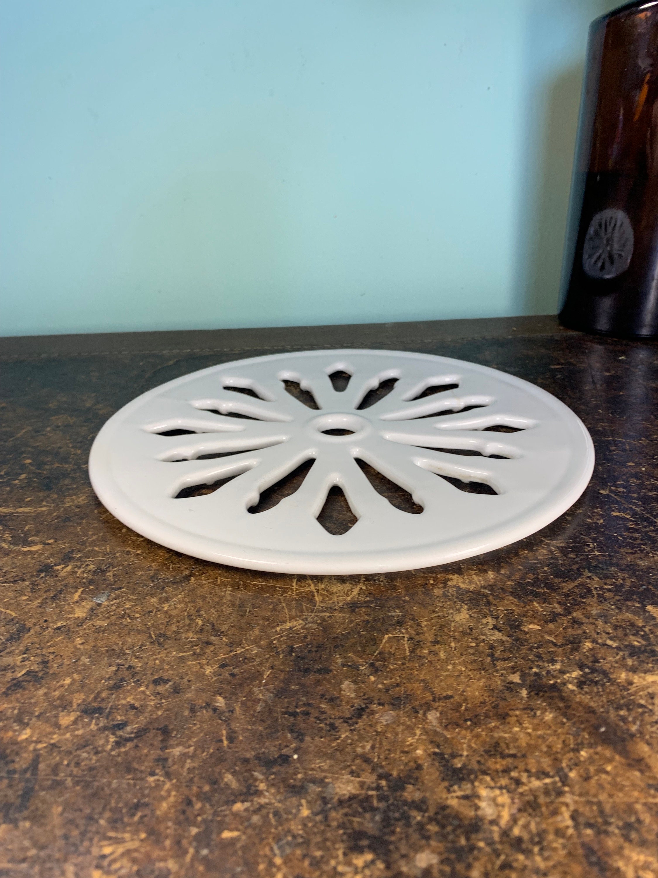 Antique Ceramic Drainer Platter-drainer Plate-colander Plate-porcelain ...