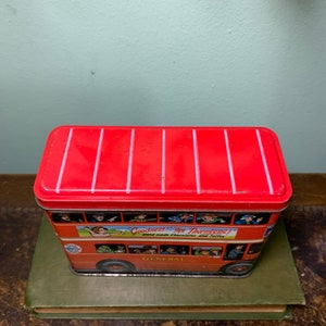 Vintage Small Red Double Decker Bus Tin No 52 by the Silver Crane ...