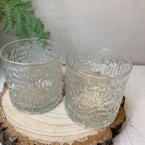 Vintage 60s Tree Bark Textured Glass Made in England by Ravenhead ...