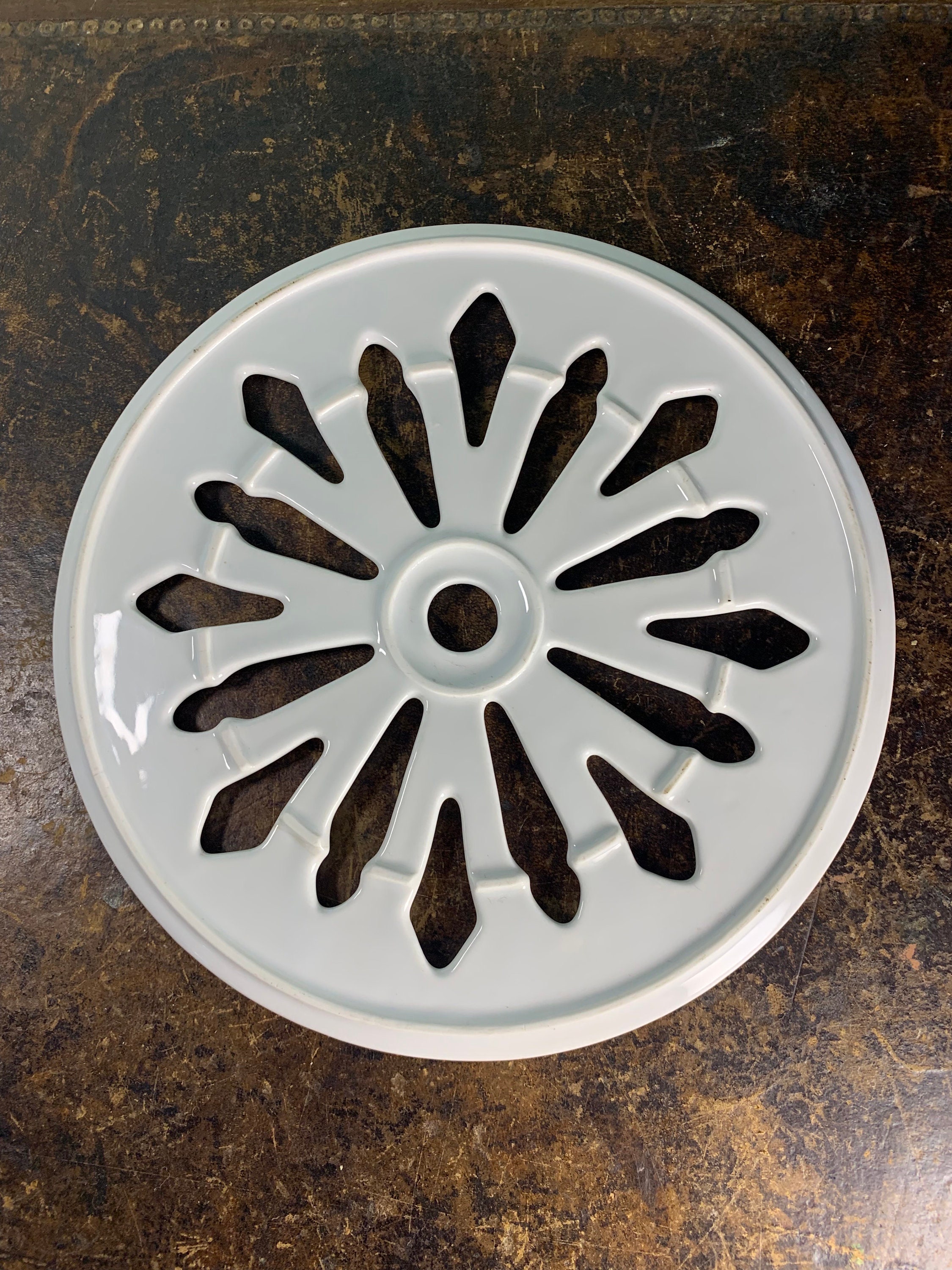 Antique Ceramic Drainer Platter-drainer Plate-colander Plate-porcelain ...