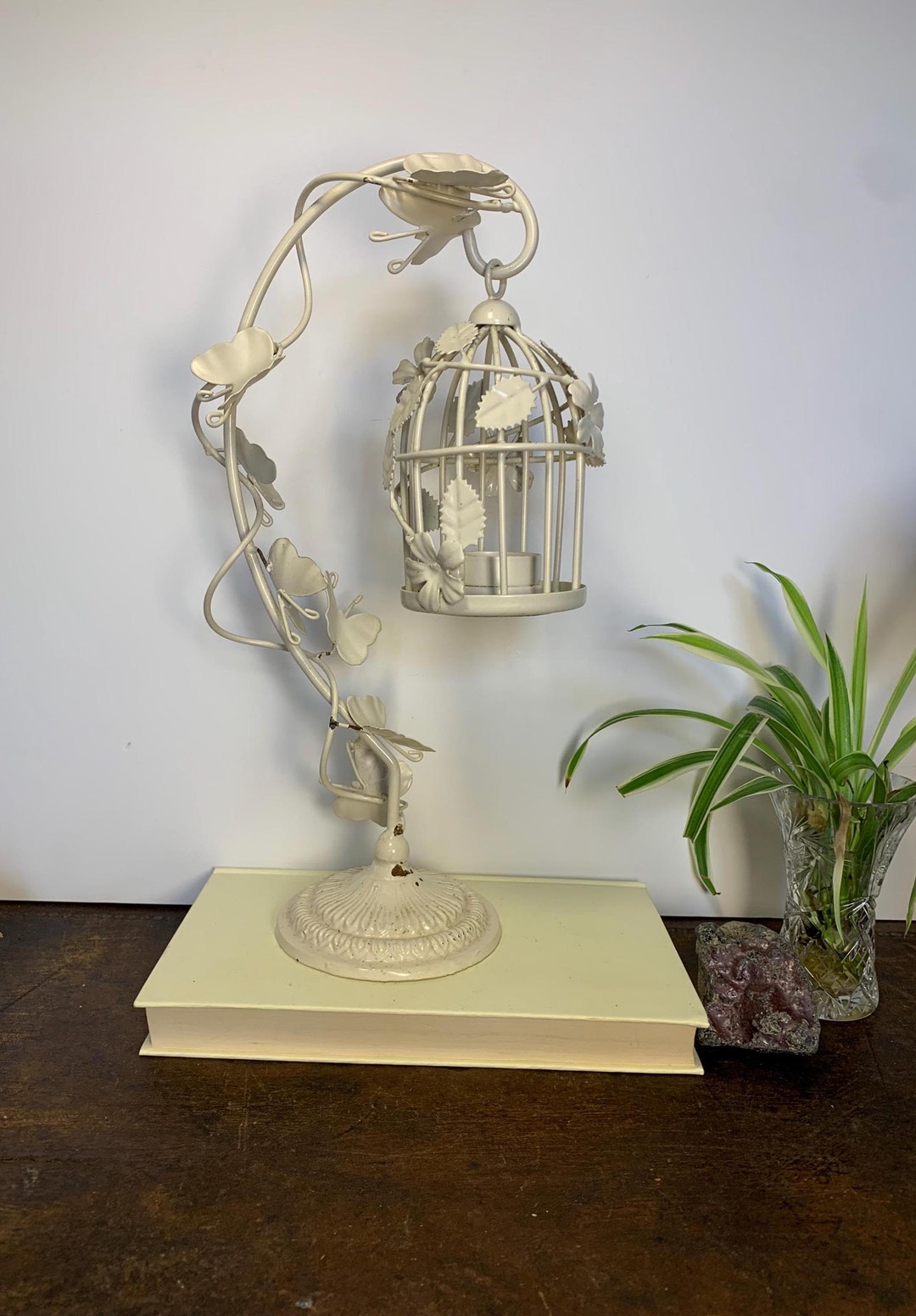 Shabby Chic White Metal Bird Cage Tea Light Candle Holder 2k-4 - Etsy