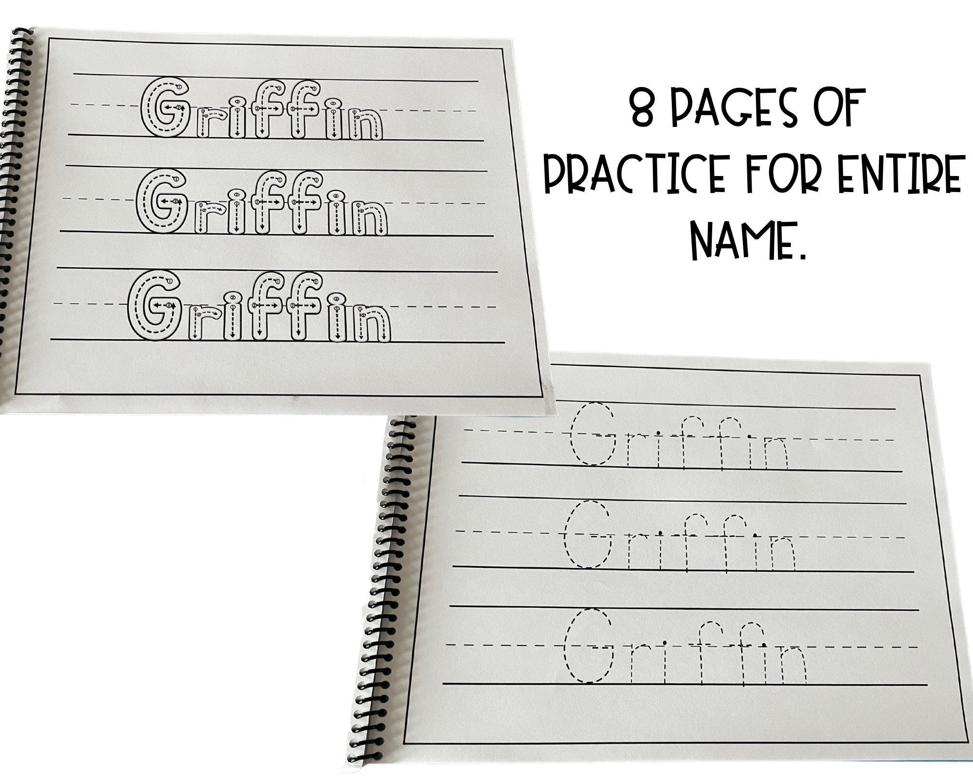 Personalized Custom Name Tracing Practice Workbook for Pre-k ...