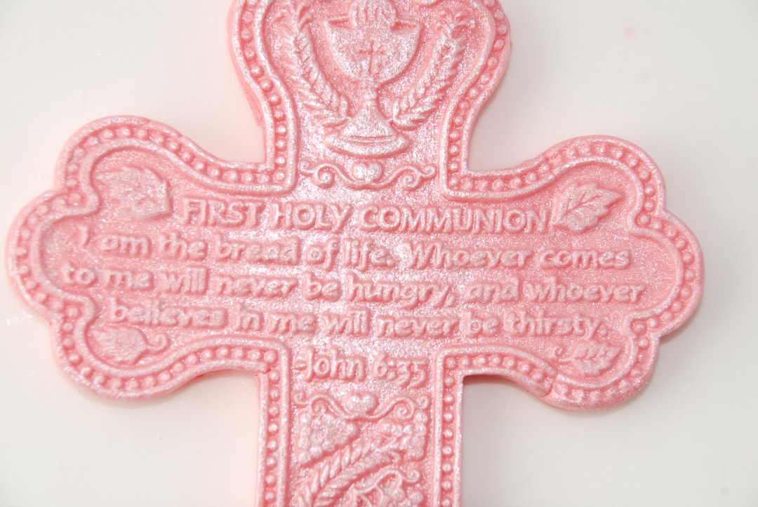 Edible Cross Cake Topper: Handmade Sugarpaste, First Communion, Baptism ...