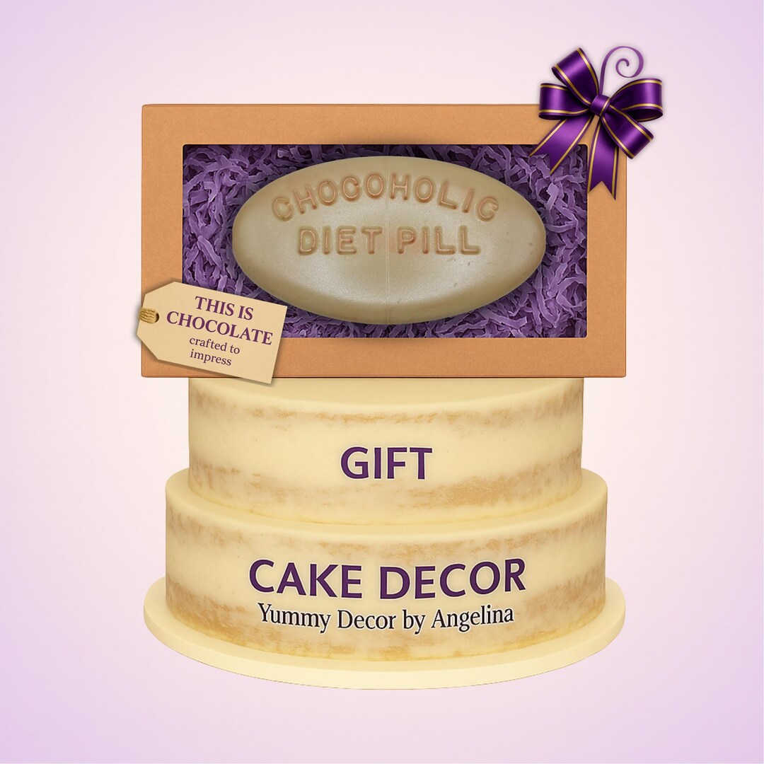 Belgian Chocolate Pill Cake Topper: Funny Handmade Treat - Etsy
