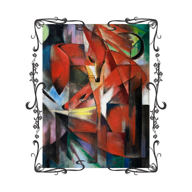 Red Foxes Abstract Print Women's Mesh Long Sleeves Crop - Etsy