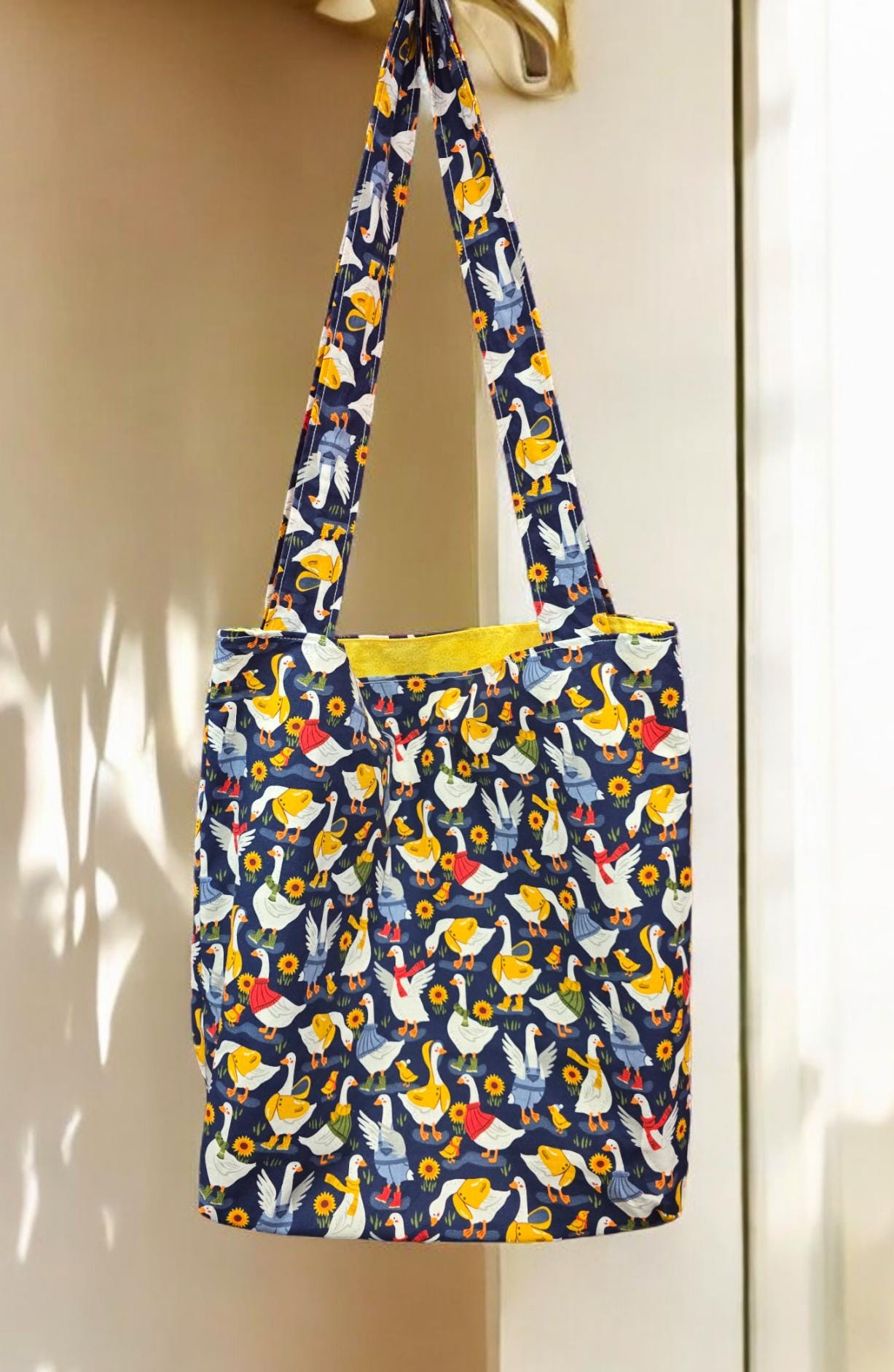 Goose Tote Bag | Farmers Market Tote | Canvas Tote Bag | Spacious Bag ...