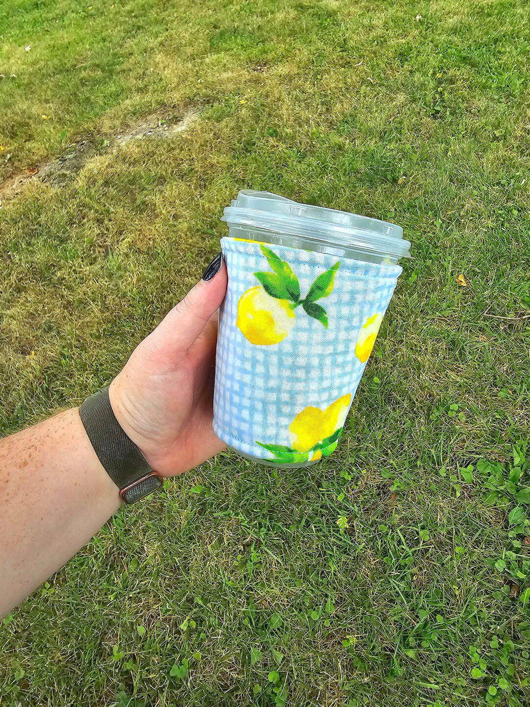 Insulated Lemon Iced Coffee Koozie Cold Drink Coozie Lemon Lover Gift ...