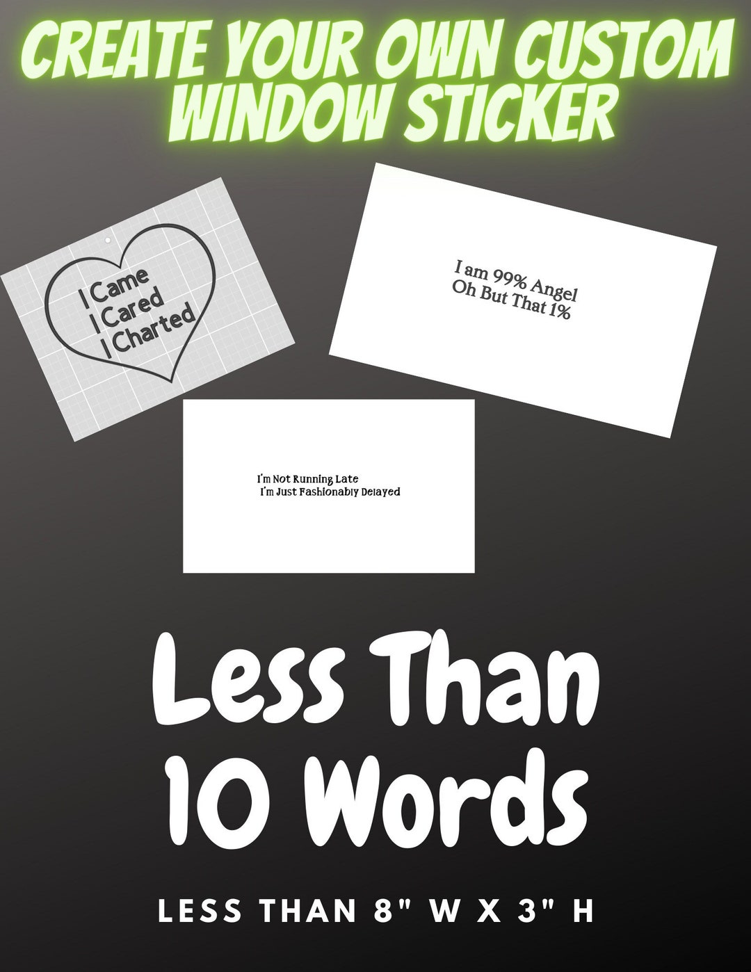 Custom Car Vinyl Window Decal - Personalized Design Unique Gift, Custom ...