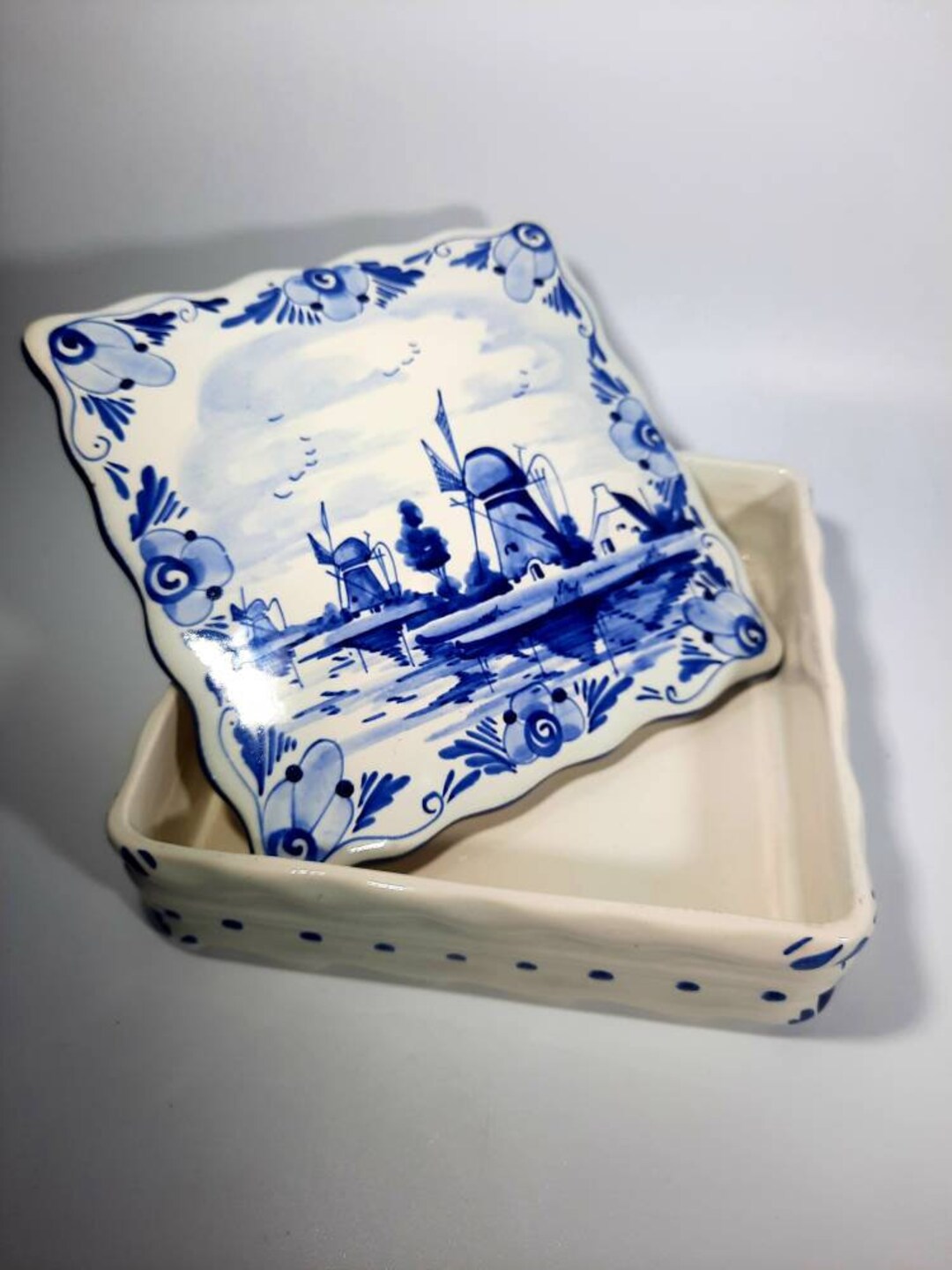 Ceramic Box Delftware Holland Vintage - Etsy