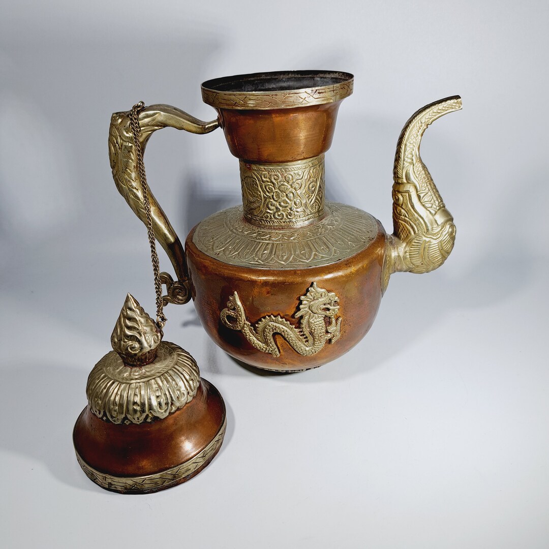 Copper Jug Dragon 70s - Etsy