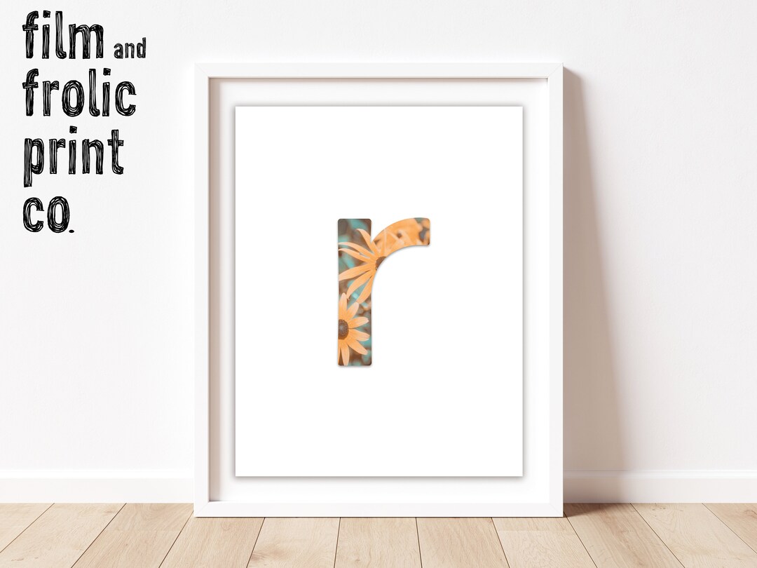DIGITAL DOWNLOAD R Monogram Nature Photography Art Print | Minimalist ...