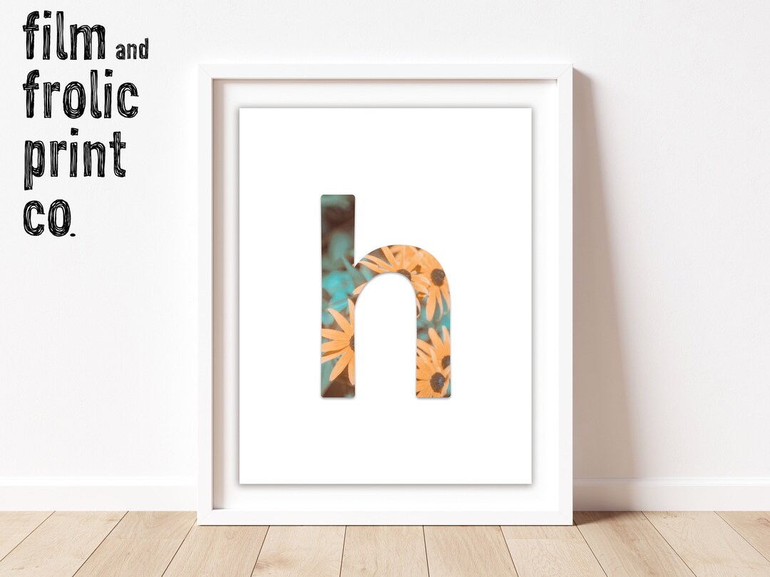 DIGITAL DOWNLOAD H Monogram Nature Photography Art Print | Minimalist ...