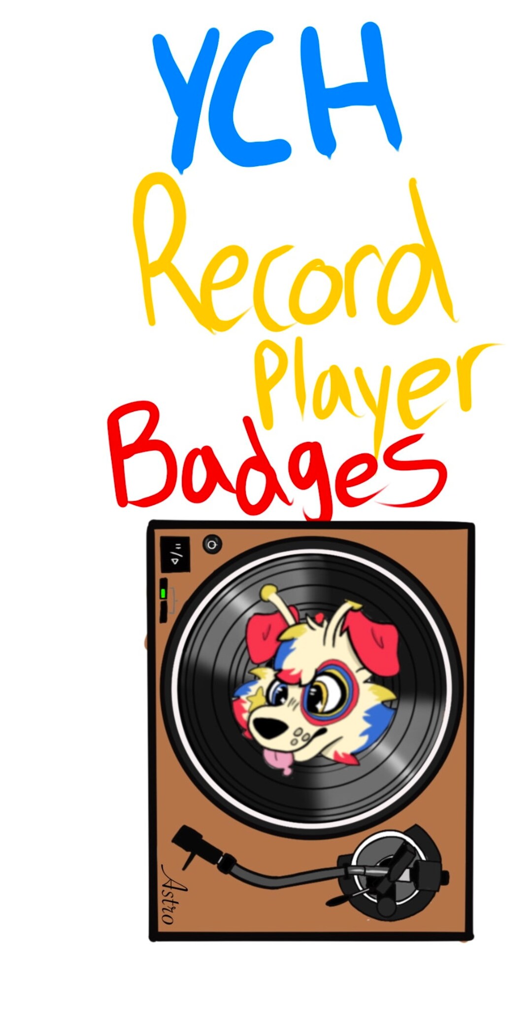 YCH Record Player Badges - Etsy