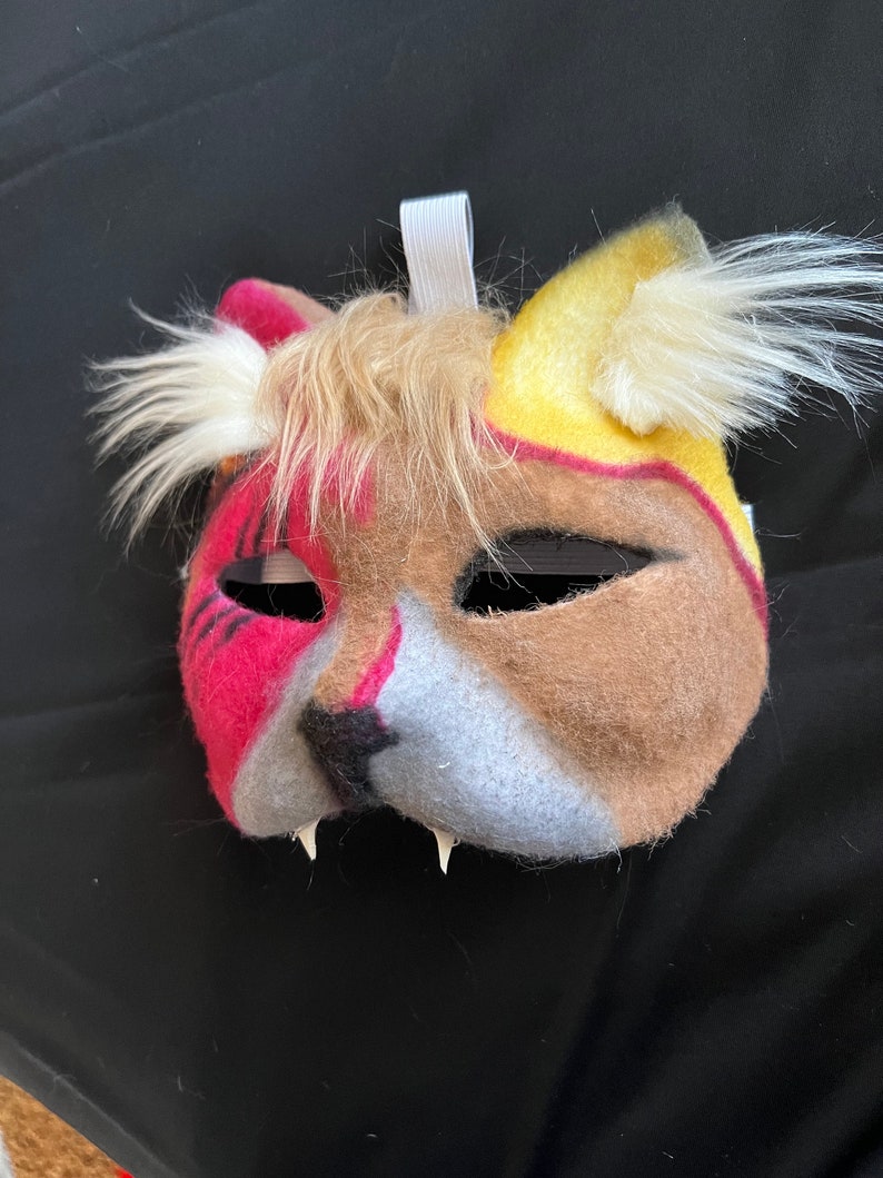 Red and Tan Cat Mask - Etsy