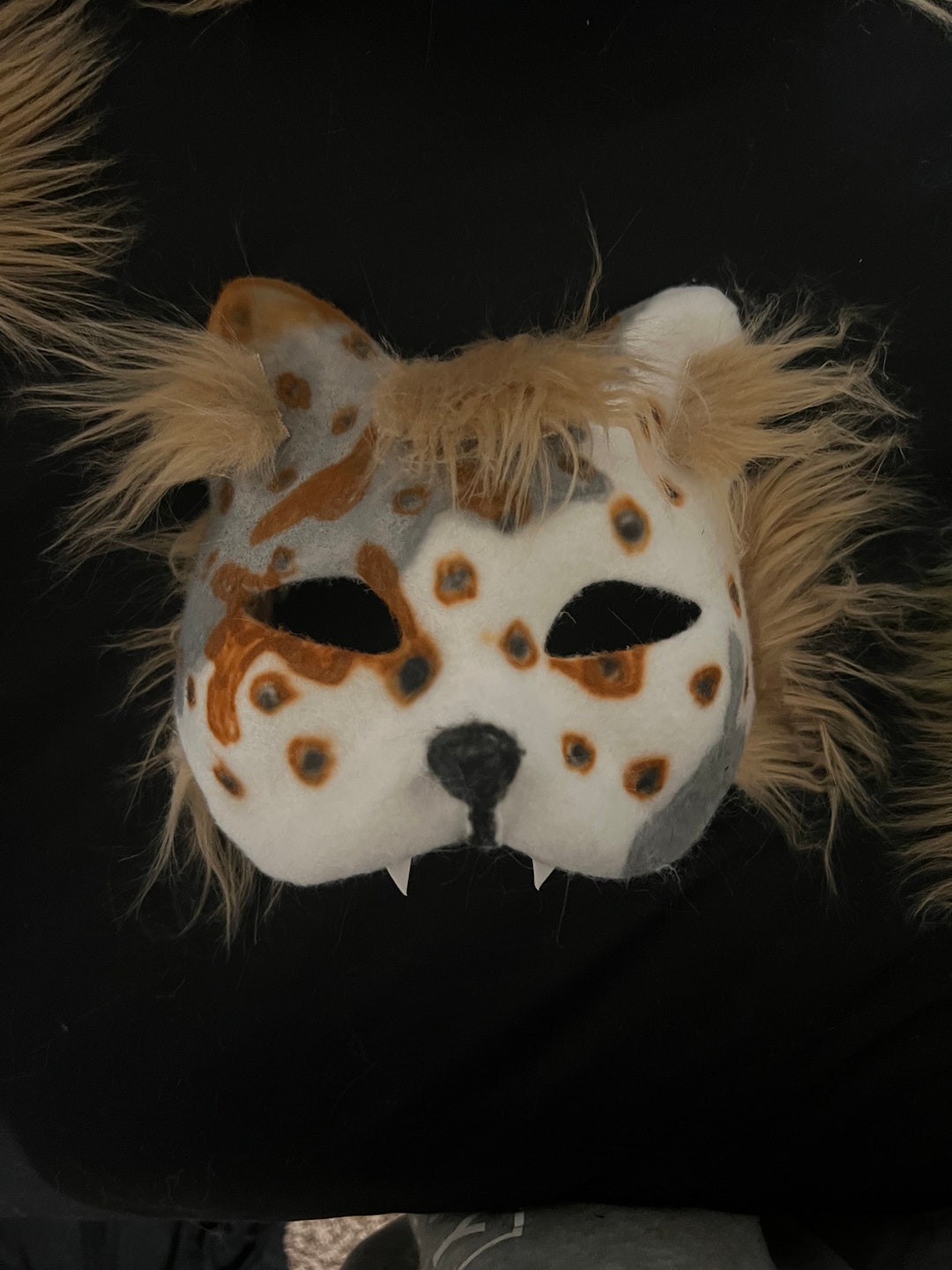 Brown Spotted Cat Mask - Etsy