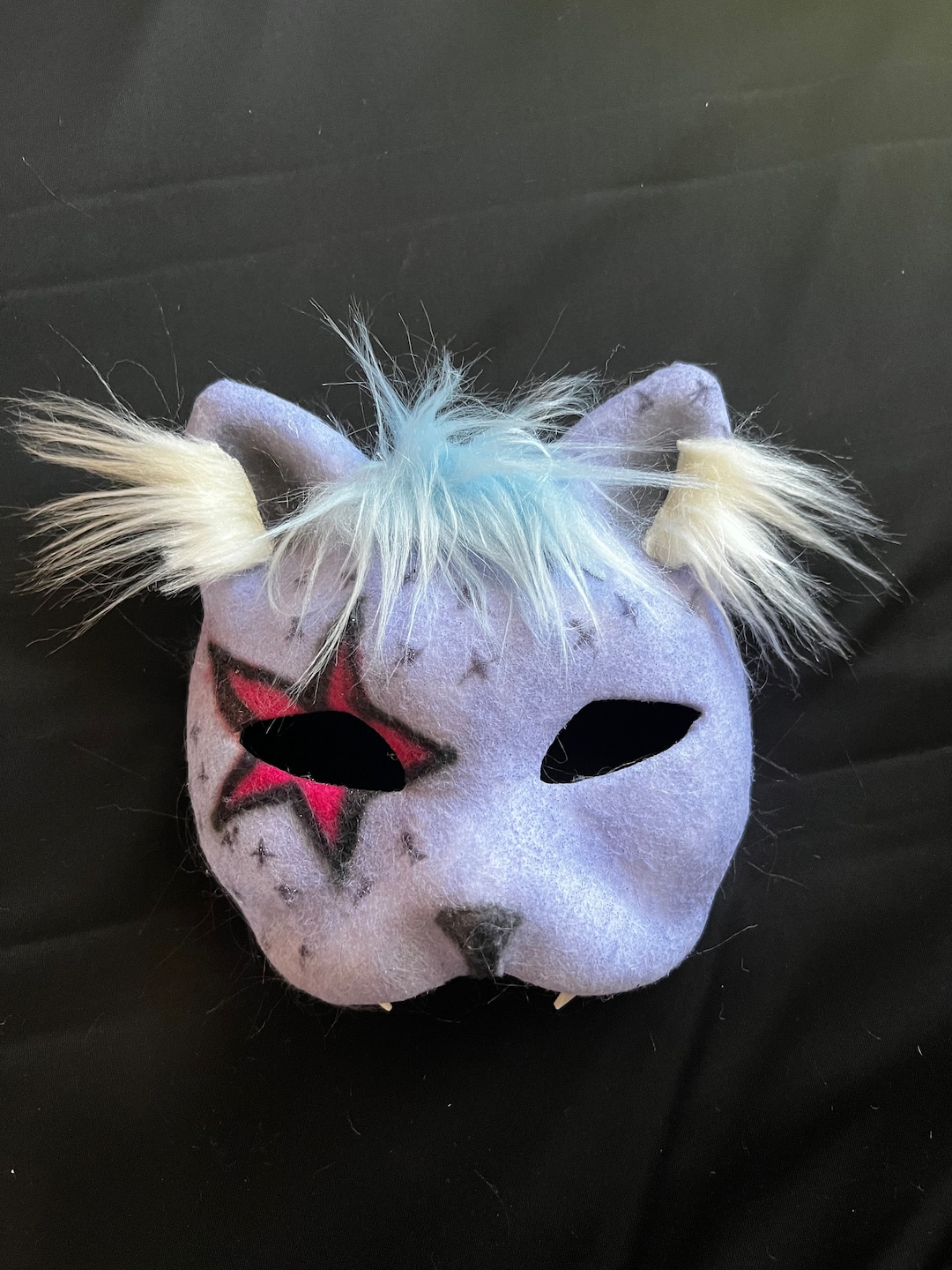Purple and Blue Cat Mask - Etsy