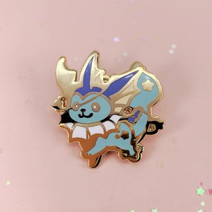 Vaporeon Enamel Pin PKMN Shiny Cute Eeveelution Kawaii Fox Animal Lapel Badge - Etsy
