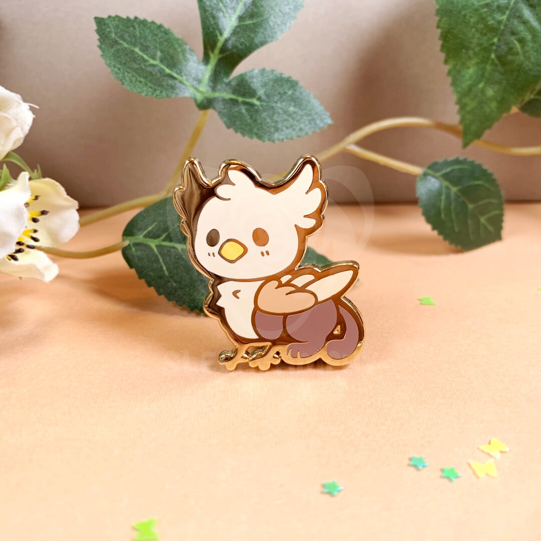 Griffin Pin | Gryphon Cute Kawaii Chibi Fantasy Mythical Animal Hard ...