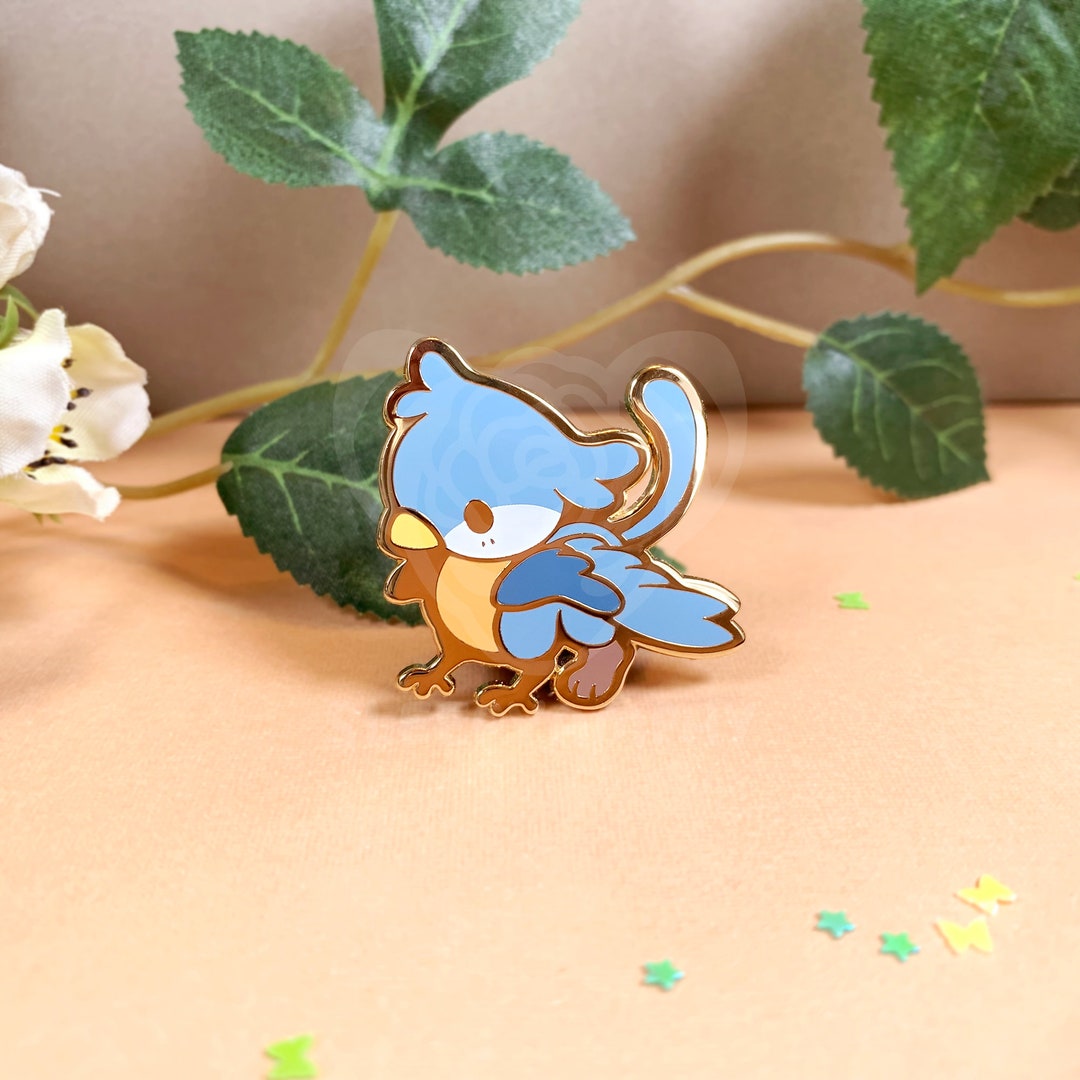 Bluebird Griffin Pin Gryphon Cute Kawaii Chibi Fantasy Mythical Animal ...