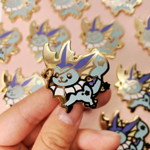 Vaporeon Enamel Pin PKMN Shiny Cute Eeveelution Kawaii Fox Animal Lapel Badge - Etsy