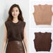 Brown Knit Vest, Woman Sleeveless Jumper, Beige Crochet Top, Chocolate ...