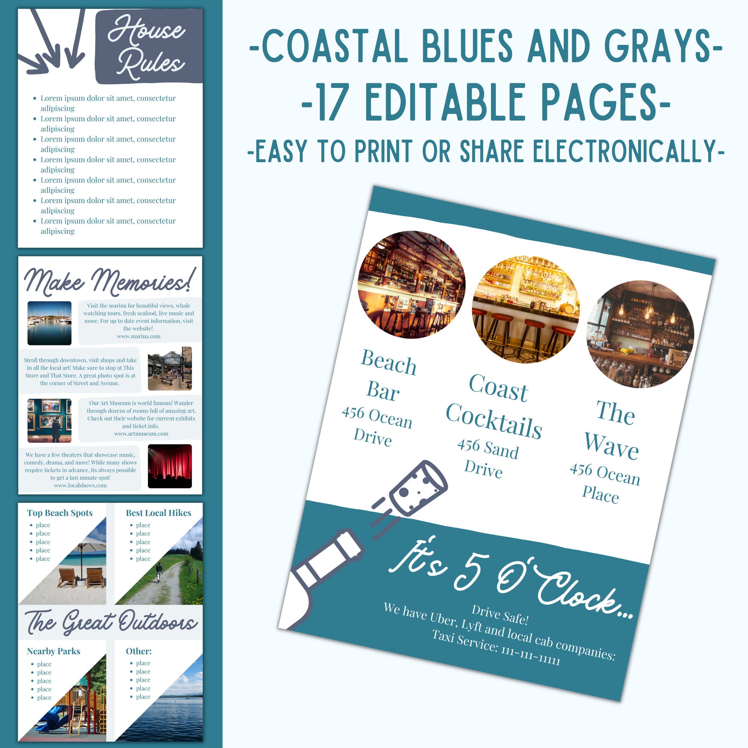 Modern Airbnb Guest Handbook Editable Airbnb Guestbook Template VRBO ...