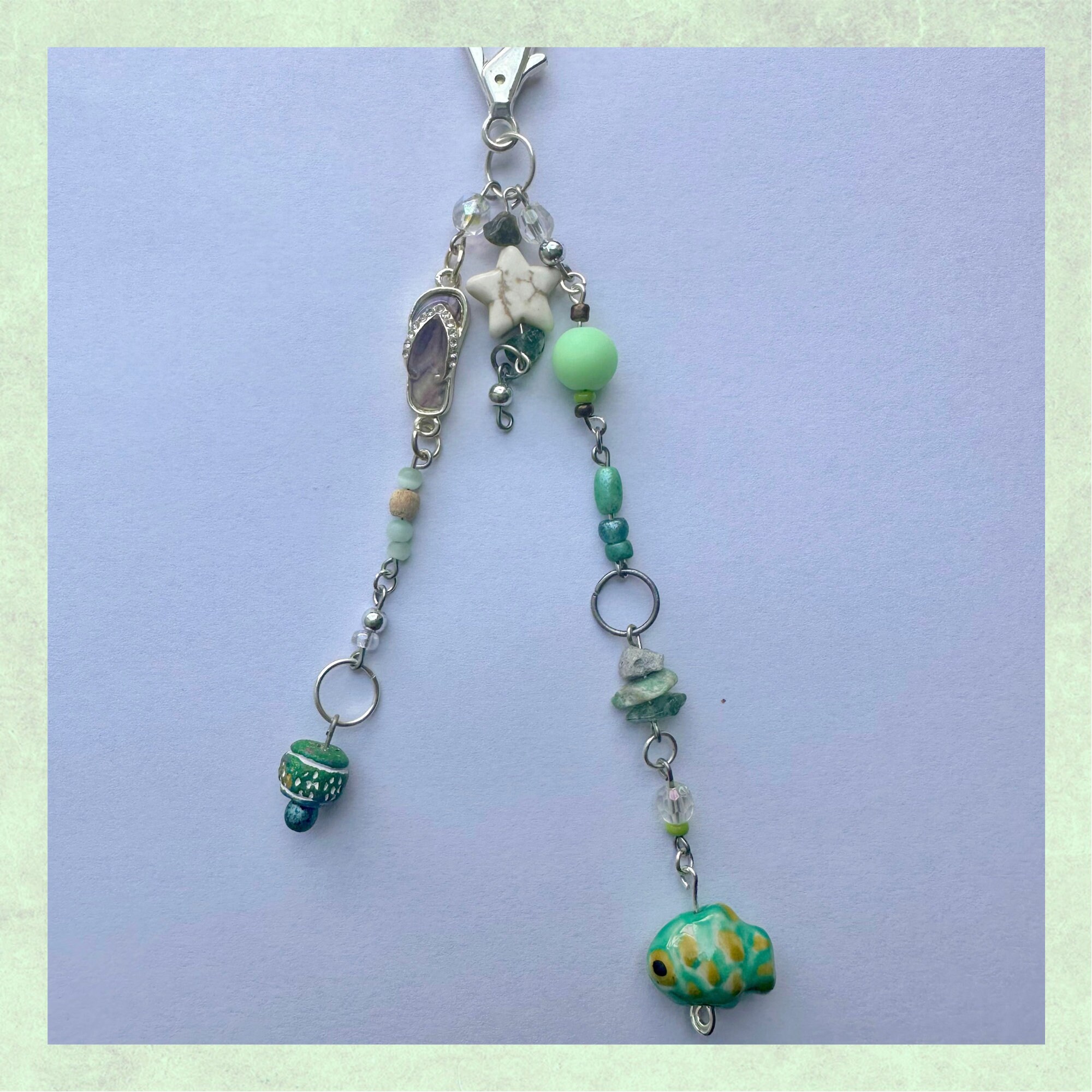 Green Ocean Themed Key Chain - Etsy