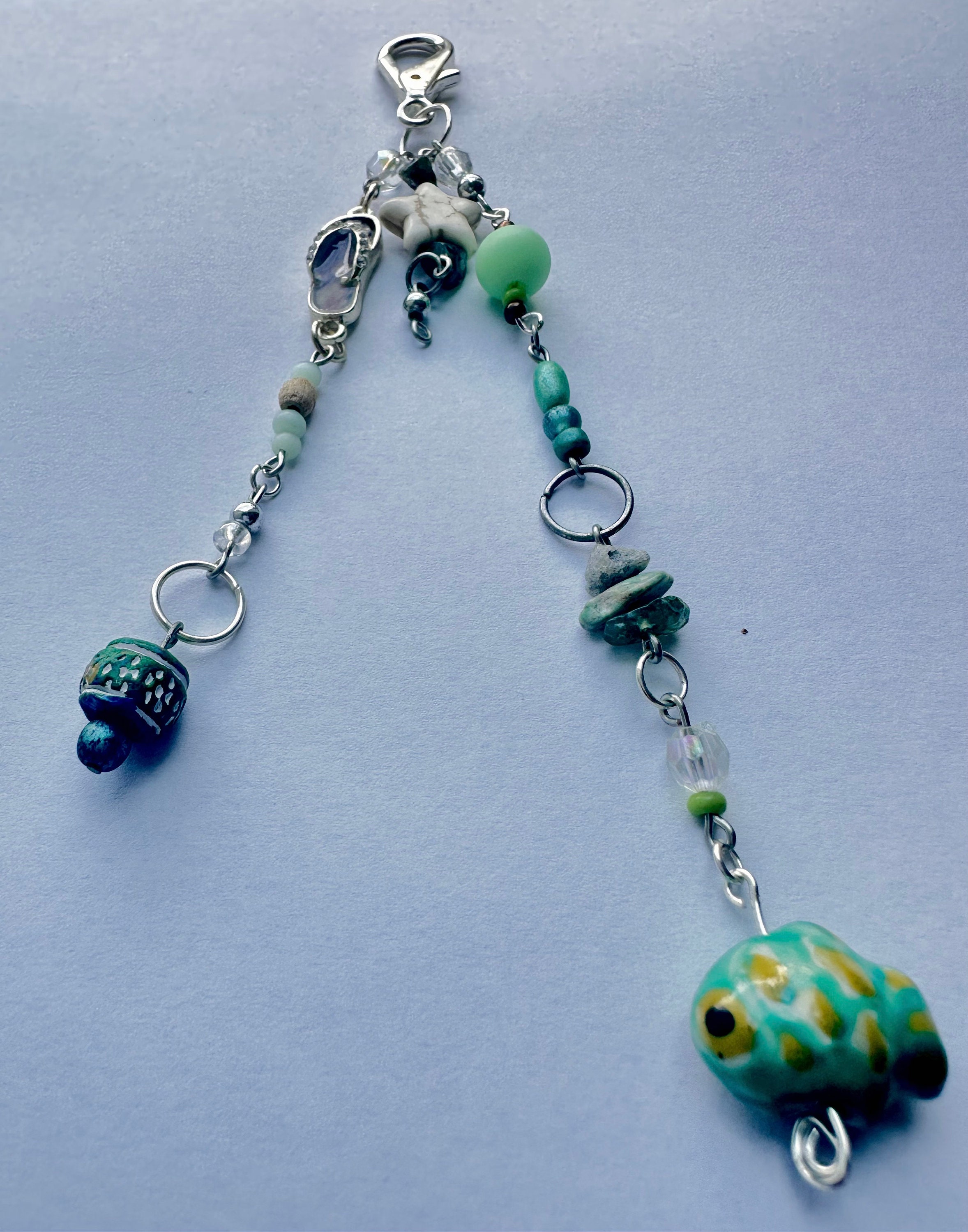 Green Ocean Themed Key Chain - Etsy